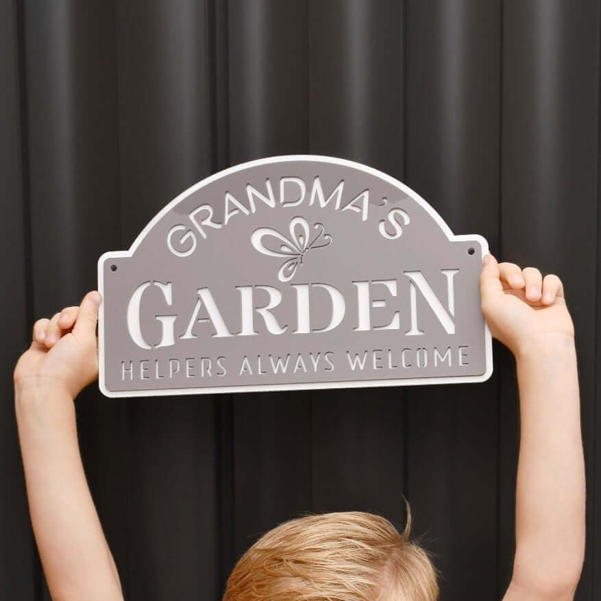 Personalised Garden Sign Helpers Always Welcome - Chain Valley Gifts