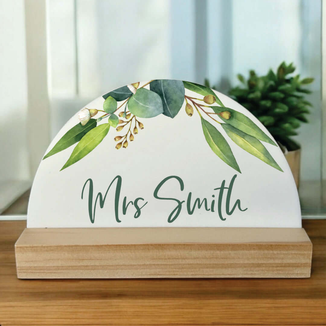 Free Standing Desk Sign - Eucalyptus - Chain Valley Gifts