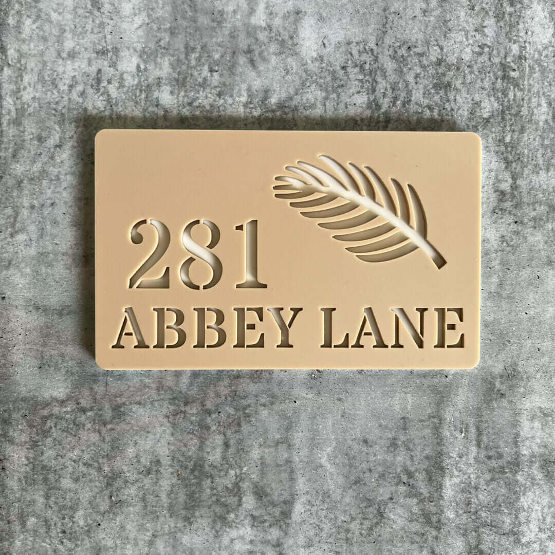 3D Street Number Sign Leaf - Chain Valley Gifts