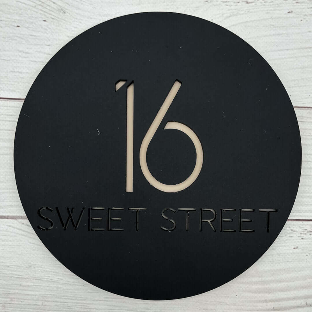 3D Round Street Number Sign - Chain Valley Gifts