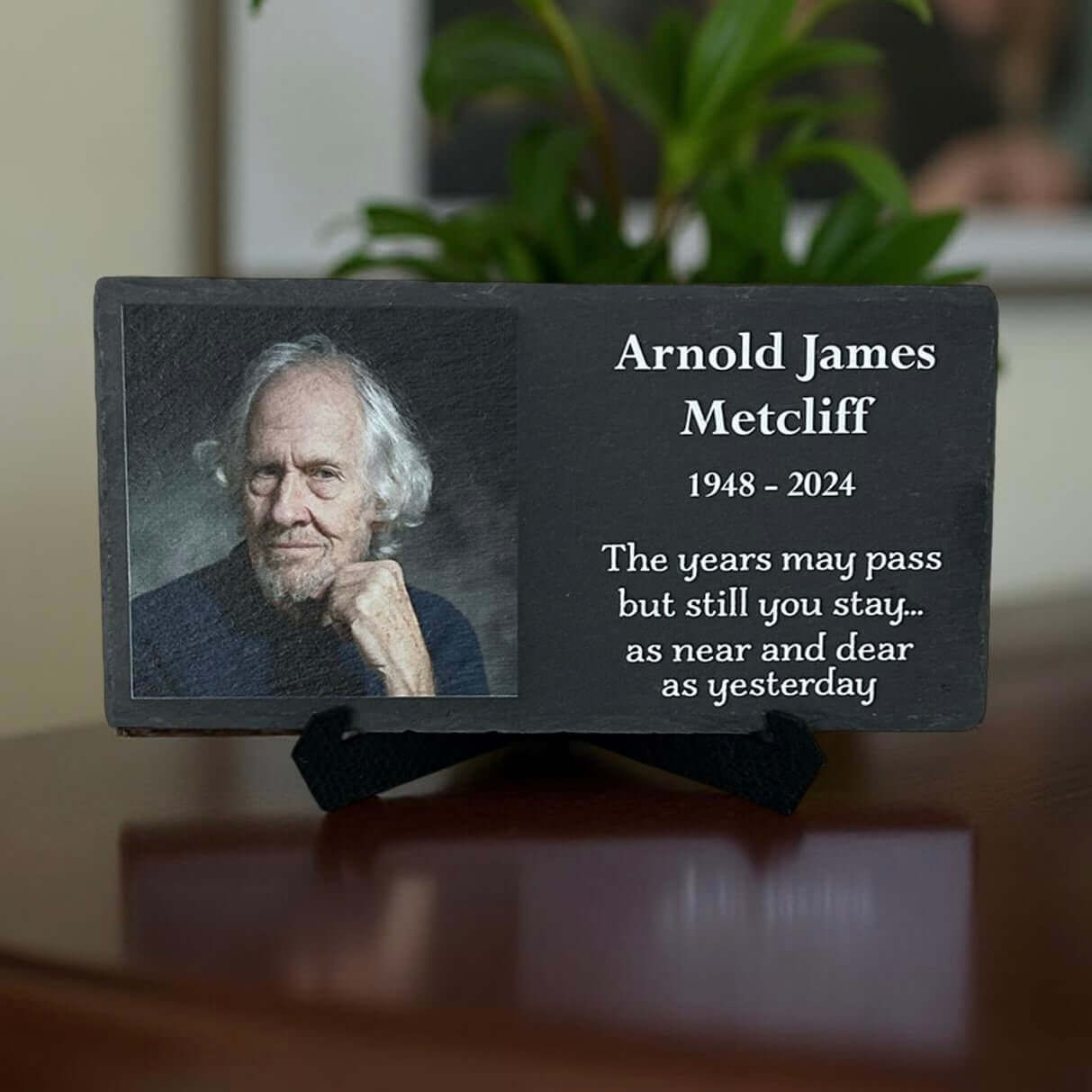 Memorial Slate Plaque With Photo - Australian Made – Chain Valley Gifts