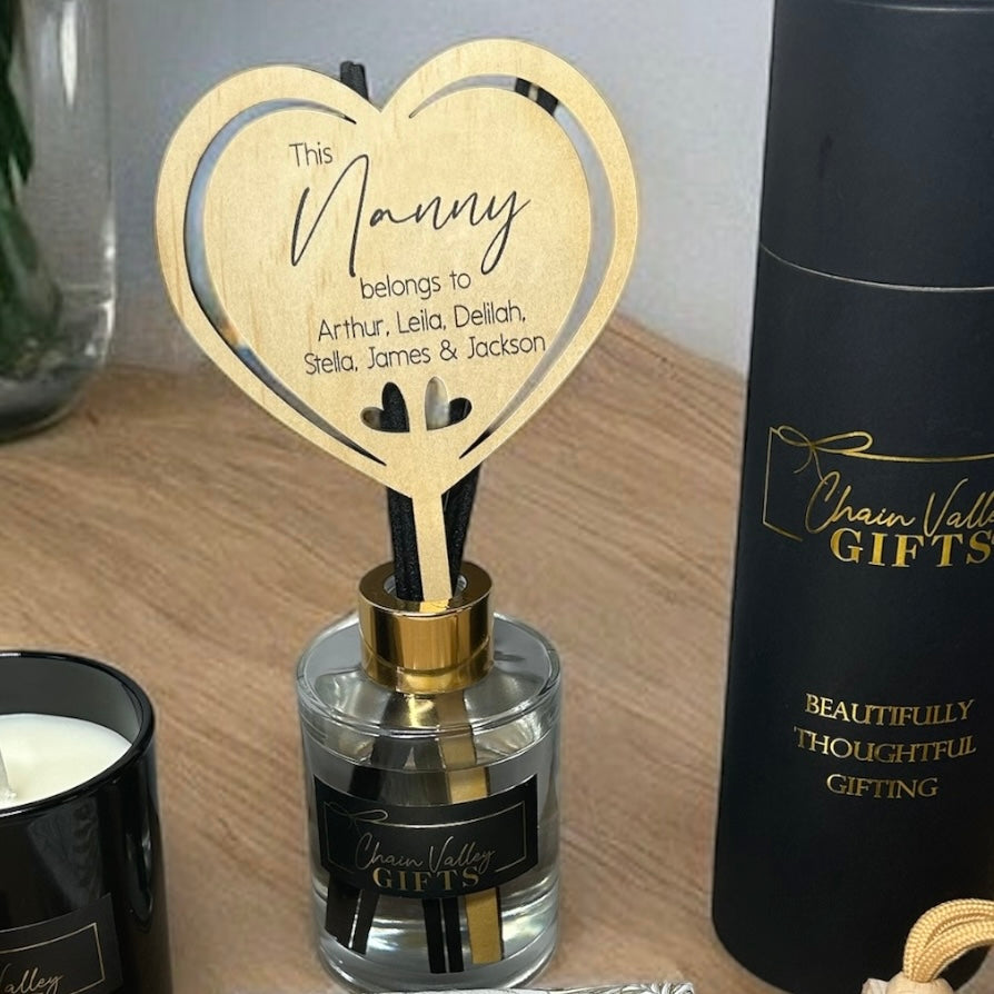 Personalised Diffuser – Heart – Chain Valley Gifts