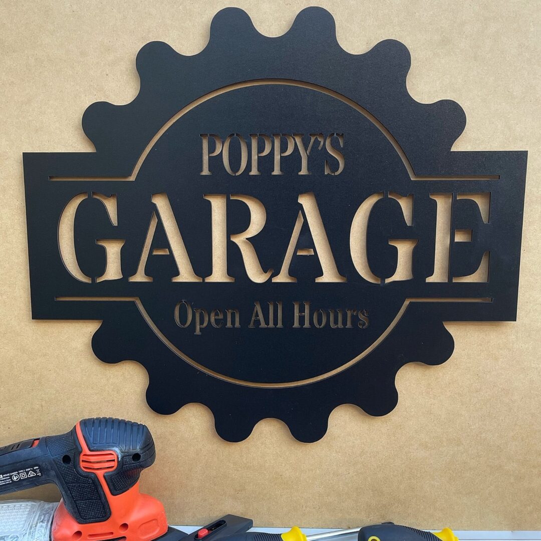 Laser Cut Garage Sign - Chain Valley Gifts