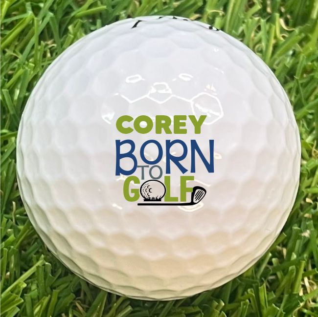 Born To Golf Personalised Golf Balls - Set of Three - Chain Valley Gifts