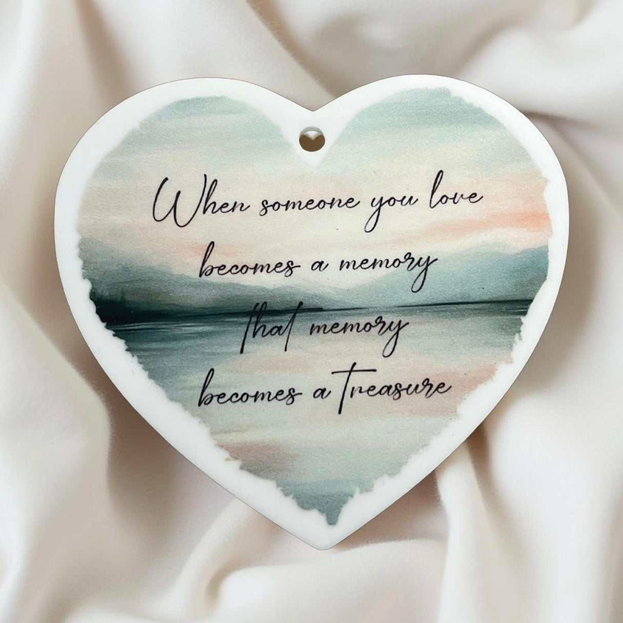 Heart Memorial Ornament | “When Someone You Love Becomes a Memory ...