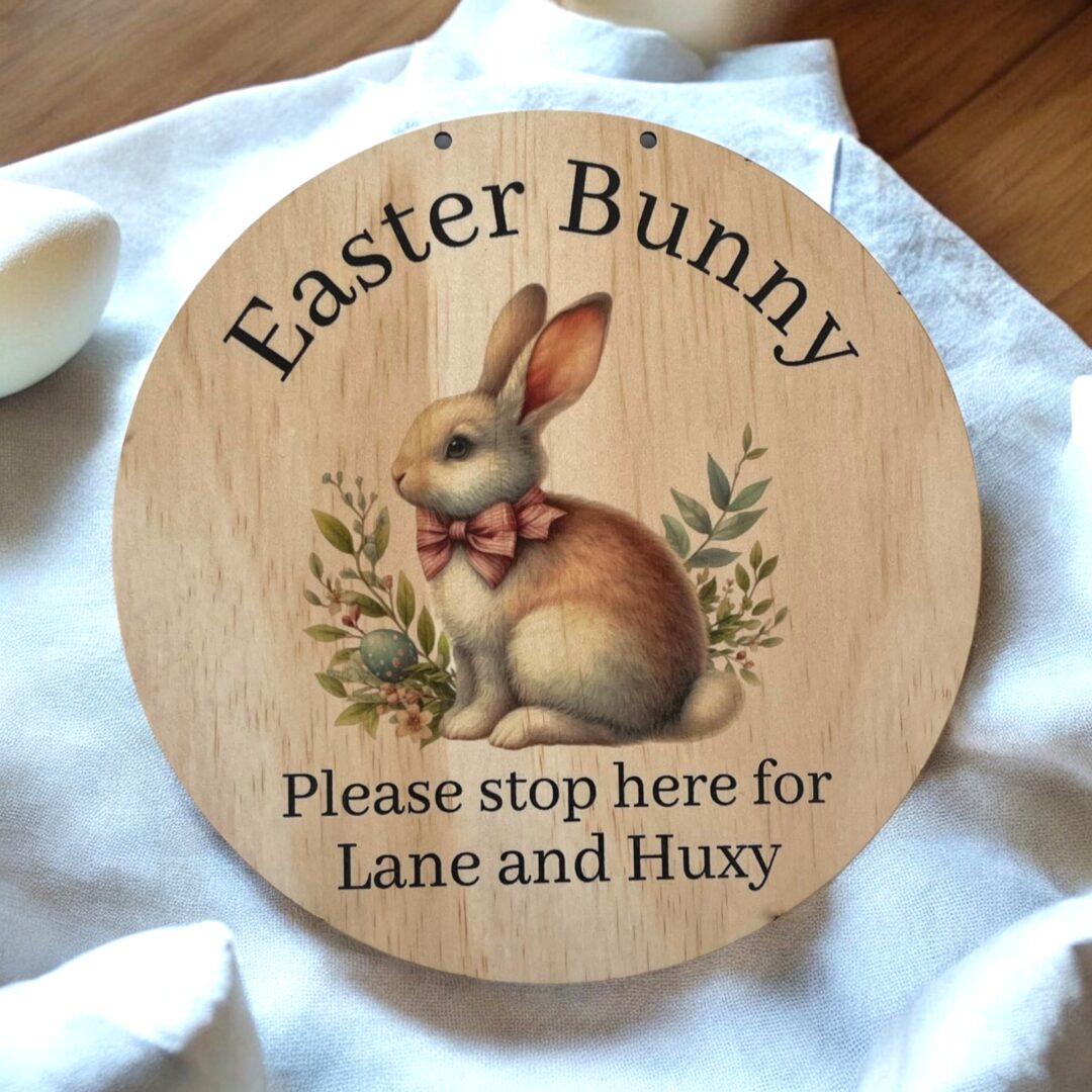 Easter Bunny Sign - Bow Tie - Chain Valley Gifts