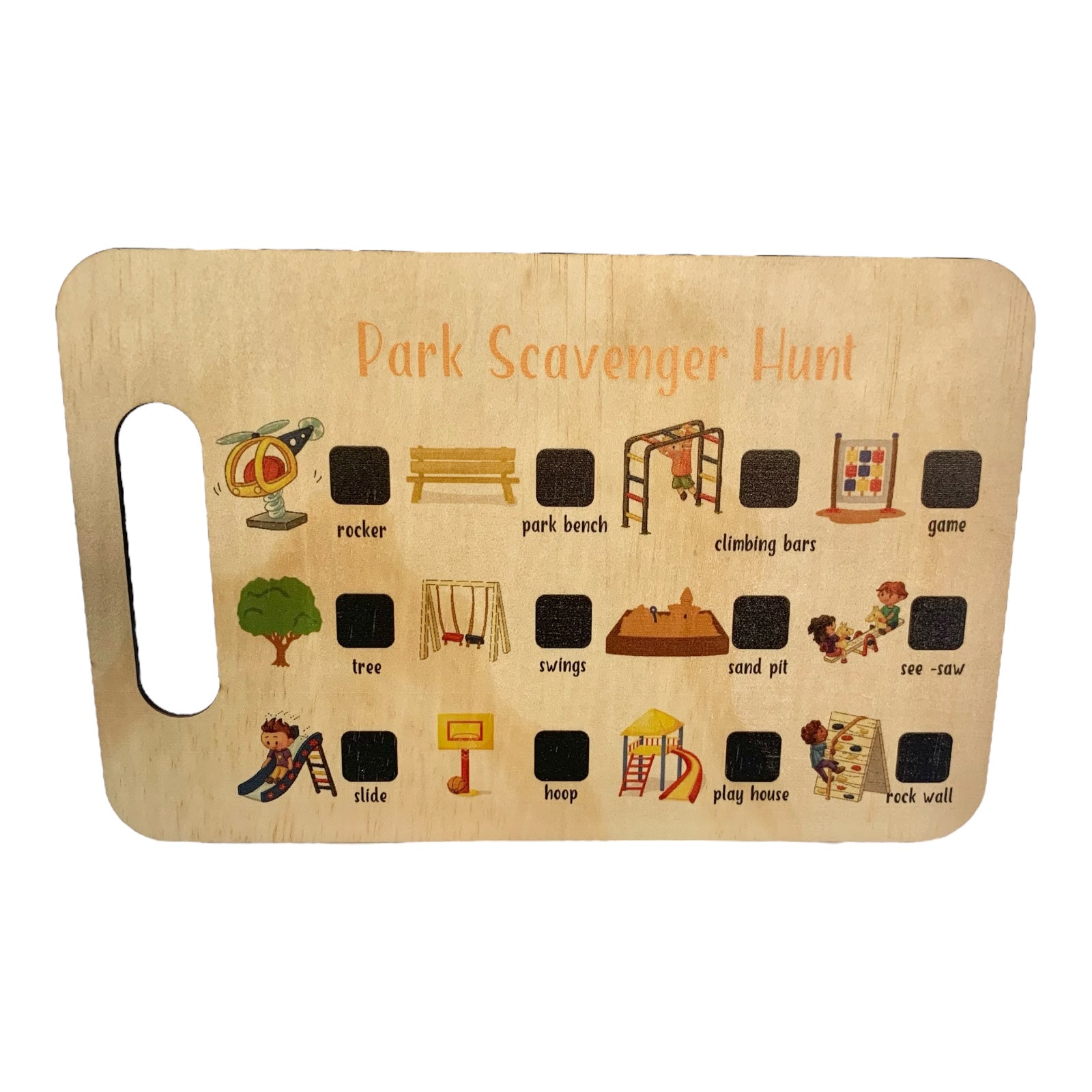 Scavenger Hunt Board - Park - Chain Valley Gifts
